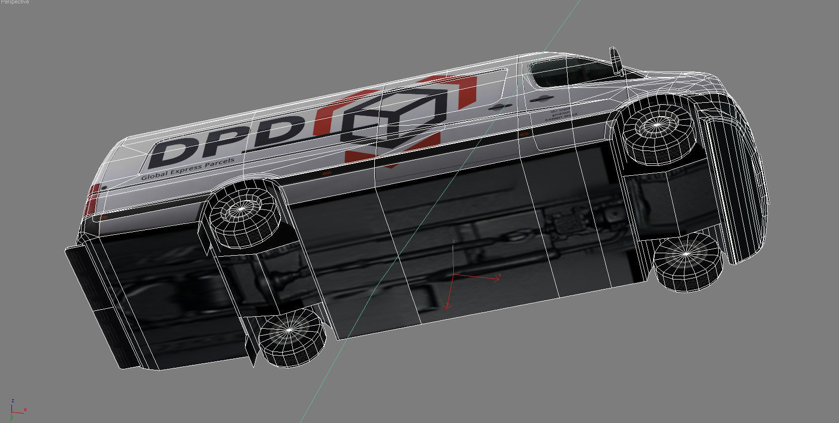 3D model Volkswagen Crafter DPD VR / AR / low-poly | CGTrader