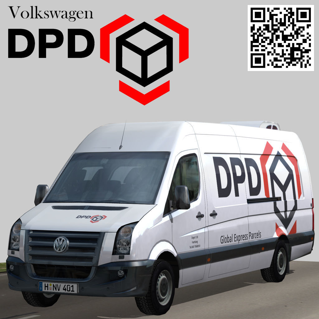 Volkswagen Crafter DPD 3D model | CGTrader
