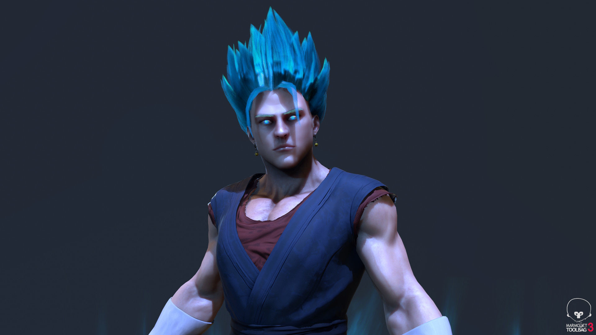 3D model Vegito son Goku 3d model PBR realistic VR / AR / low-poly ...