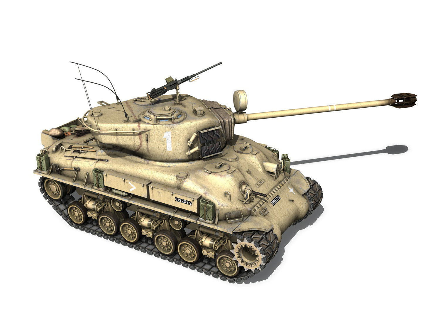 M51 Israel Super Sherman - 1 3D model | CGTrader