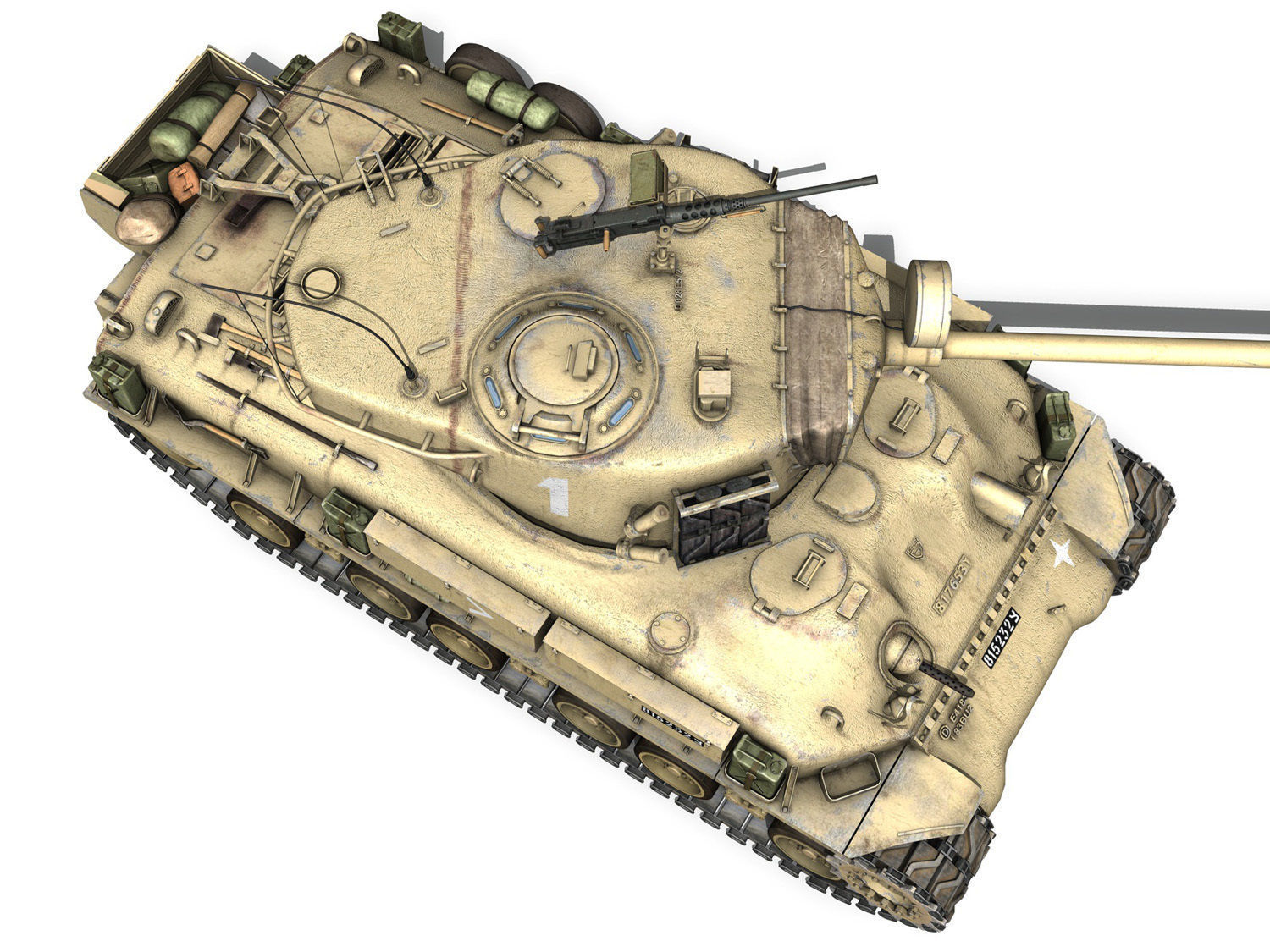 M51 Israel Super Sherman - 1 3D model | CGTrader
