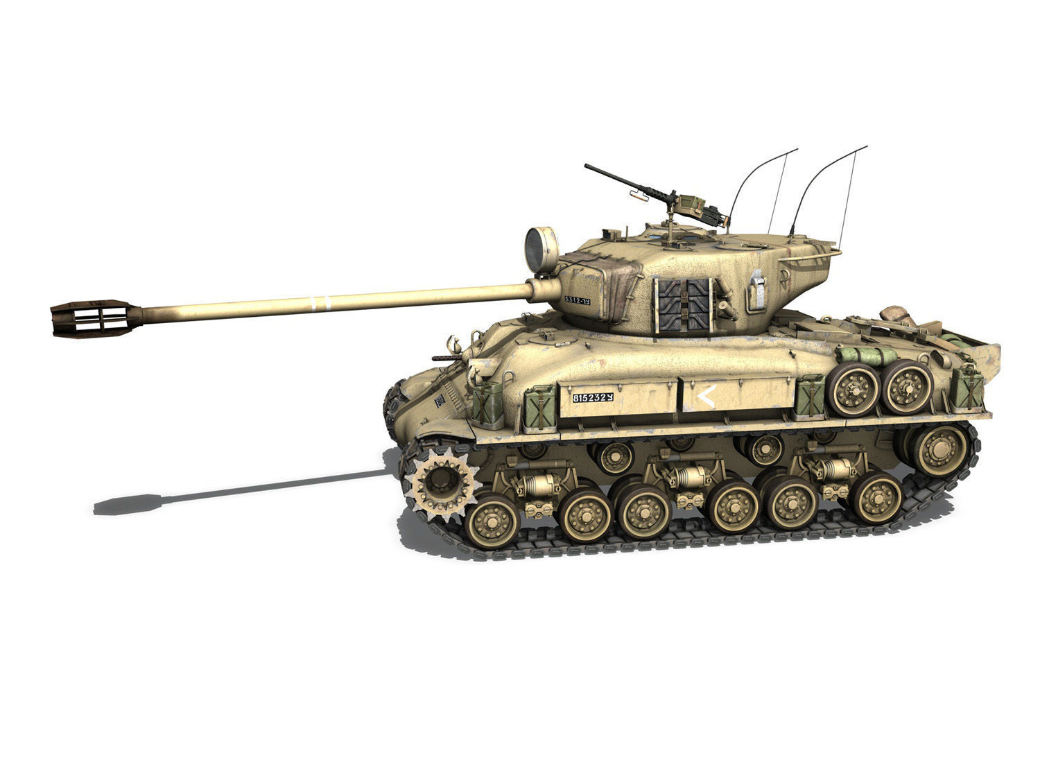 M51 Israel Super Sherman - 1 3D model | CGTrader