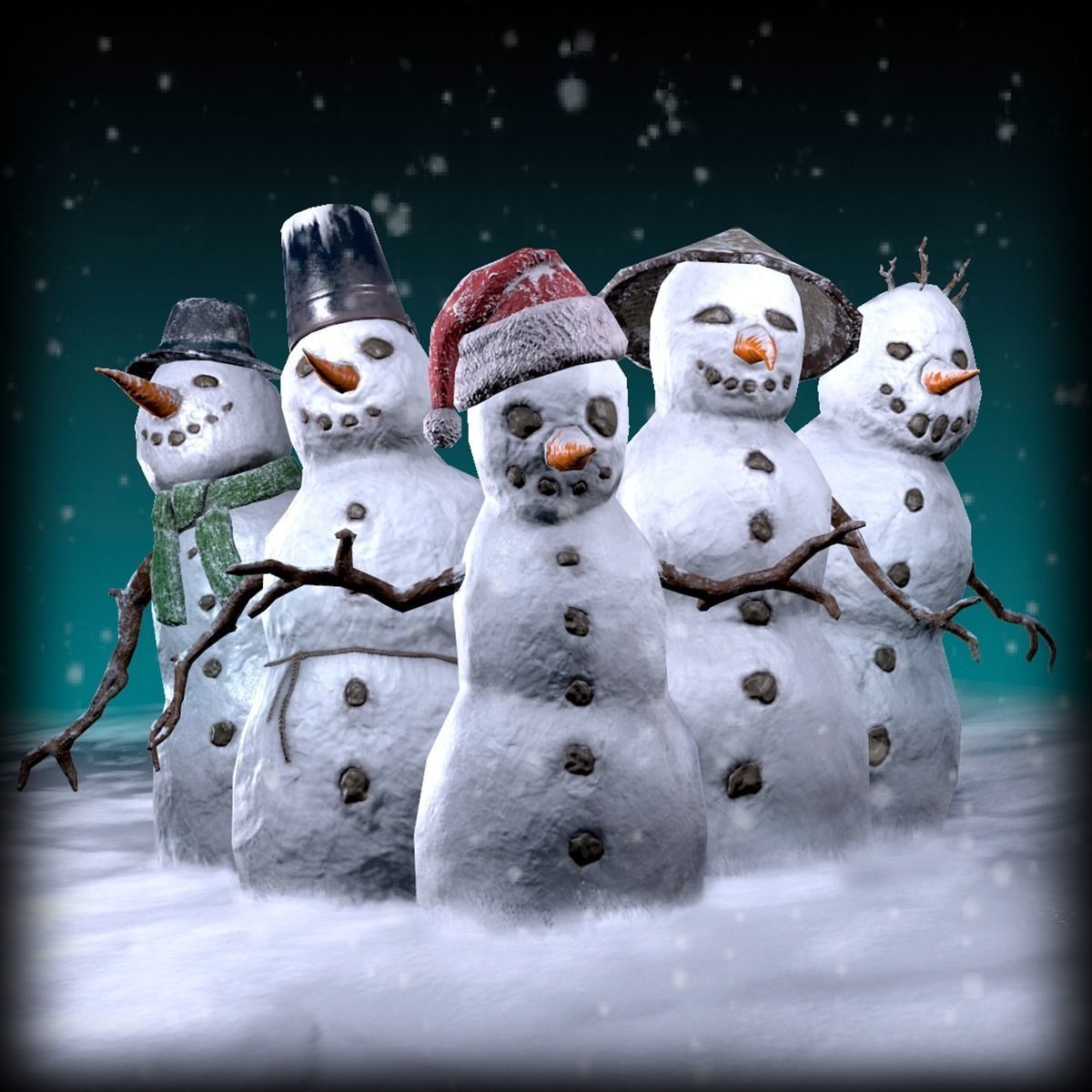 SnowMan pack 3D model | CGTrader