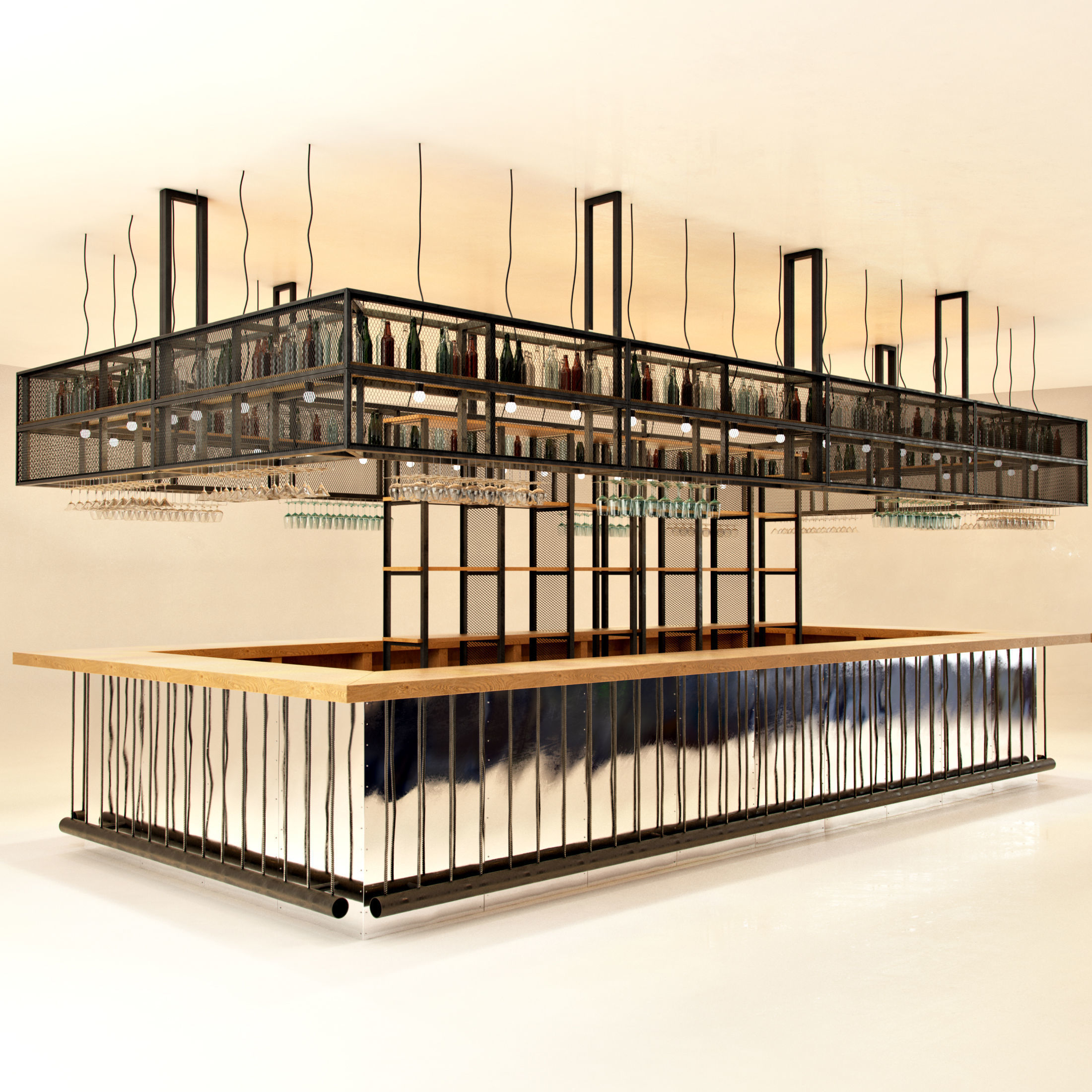 Bar type Island 3D model | CGTrader