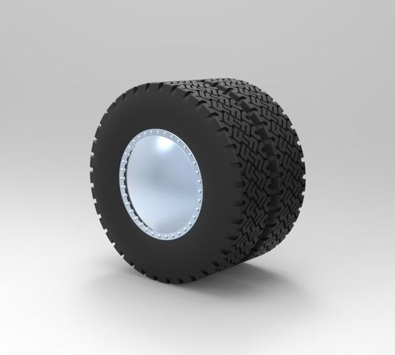 Double wheel 2 3D model | CGTrader