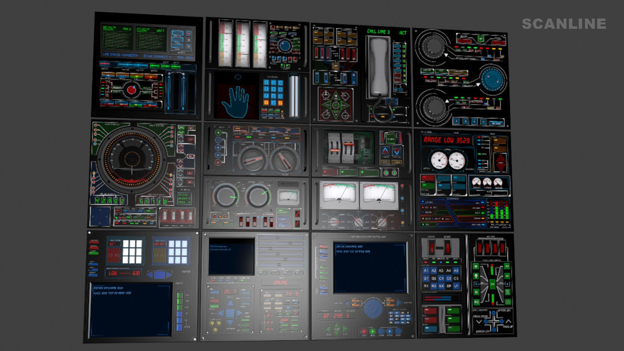 3D model Control panels set VR / AR / low-poly | CGTrader