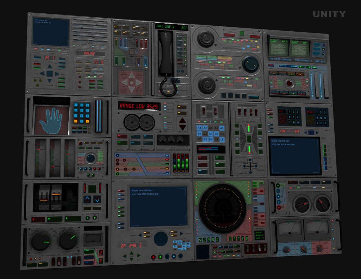 3D model Control panels set VR / AR / low-poly | CGTrader