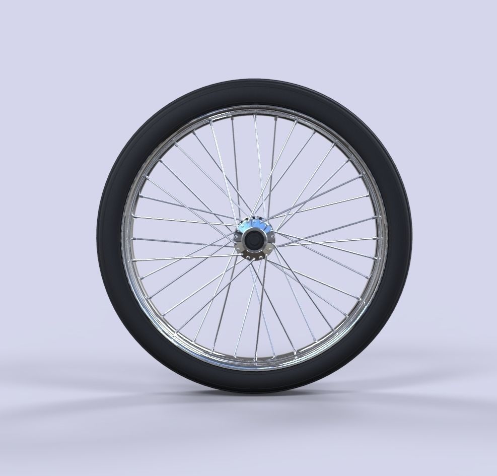 Front wire wheel from dragster 3D model | CGTrader