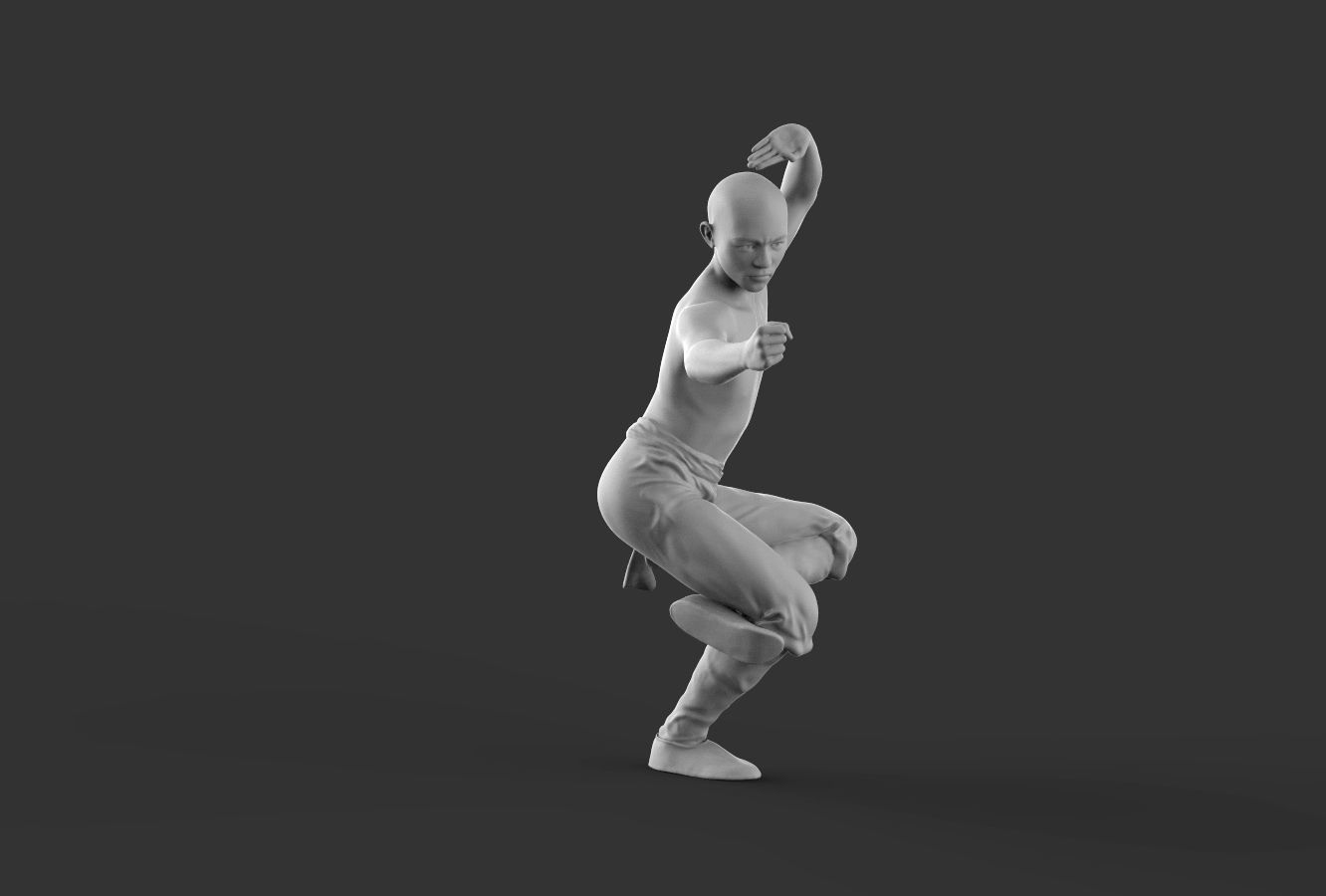 Shaolin monk 3D model 3D printable | CGTrader