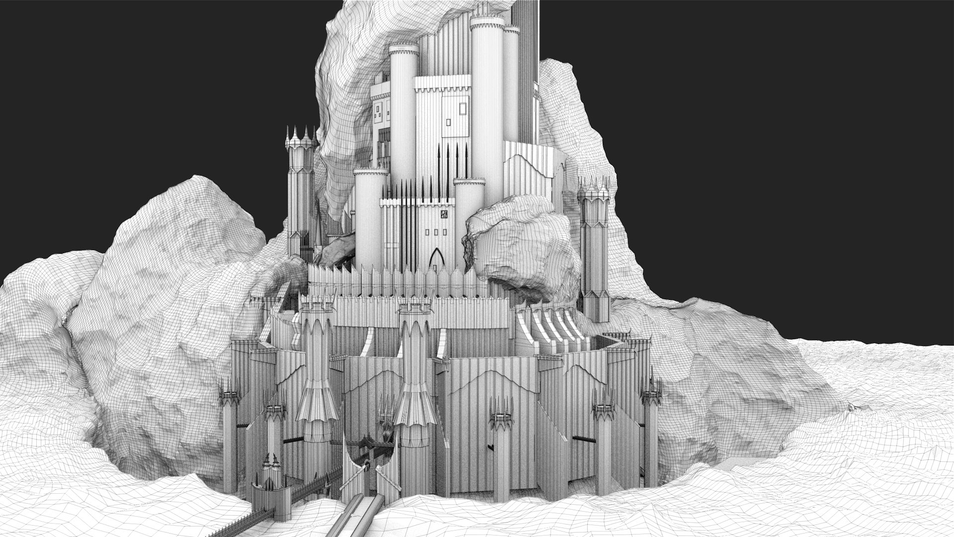 The Dark Tower of Barad-Dur 3D Model OBJ 3DS FBX BLEND DAE | CGTrader.com