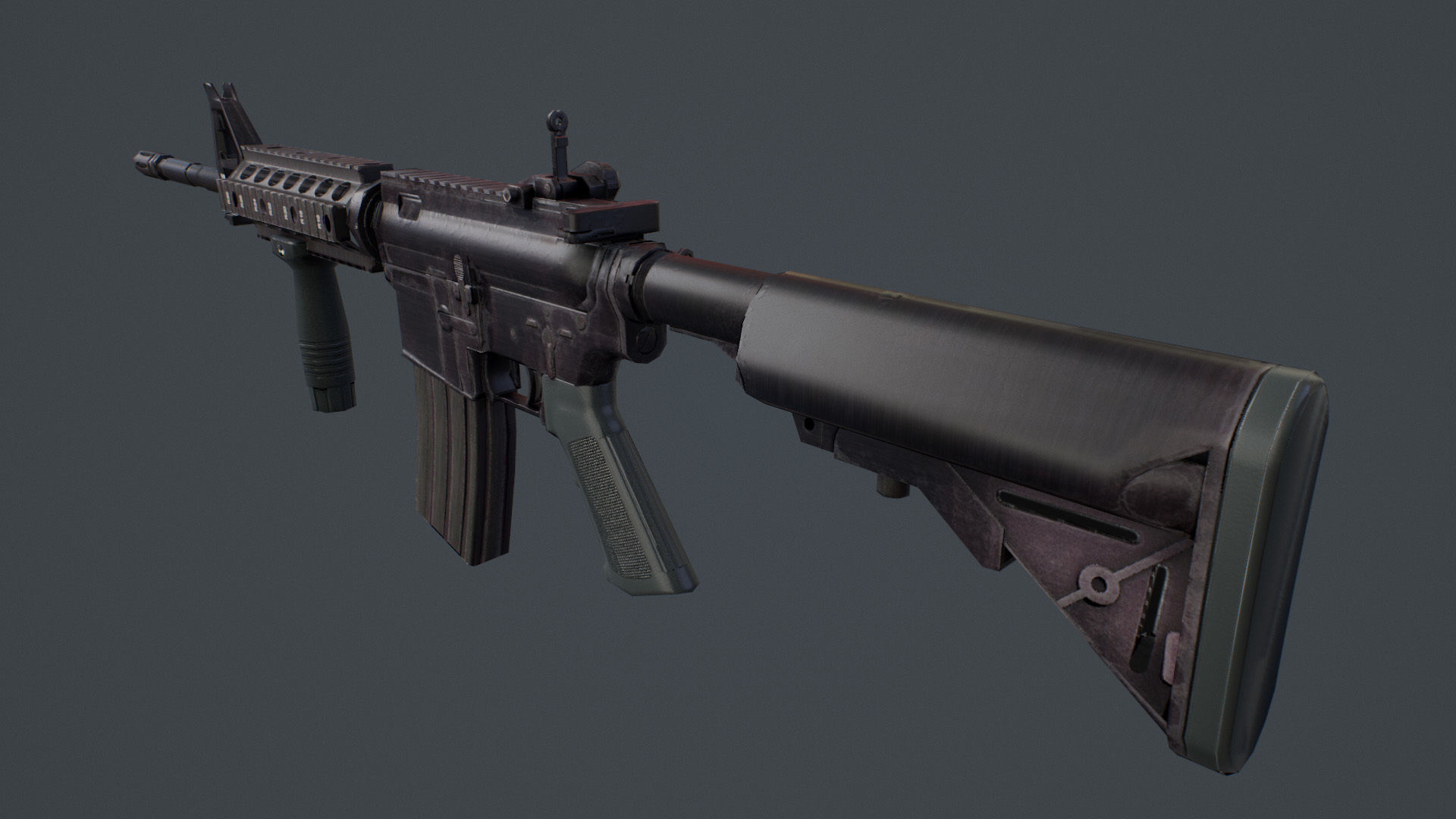 3D model M4 carbine VR / AR / low-poly | CGTrader