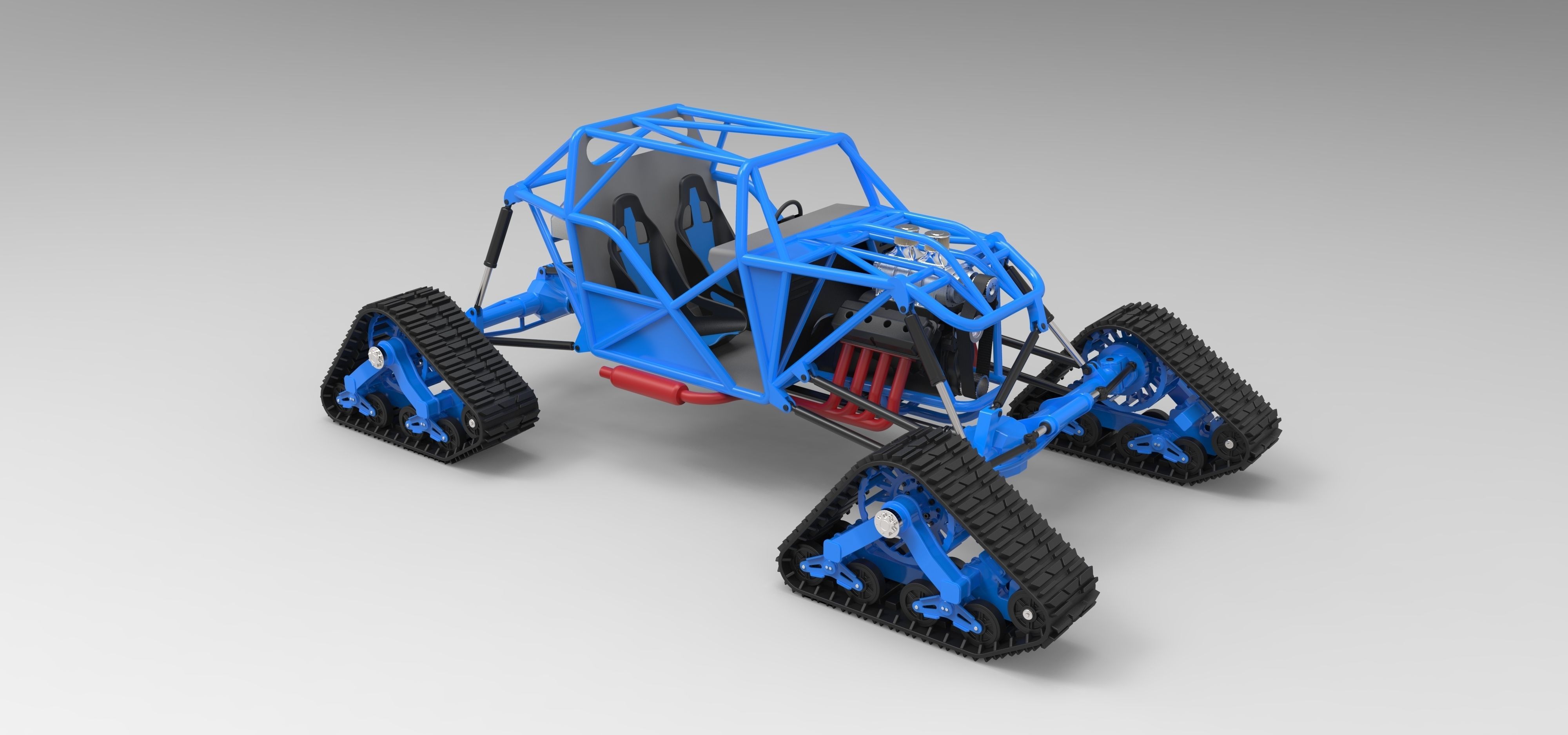 Buggy with Mattracks Suspension tracks 3D model | CGTrader