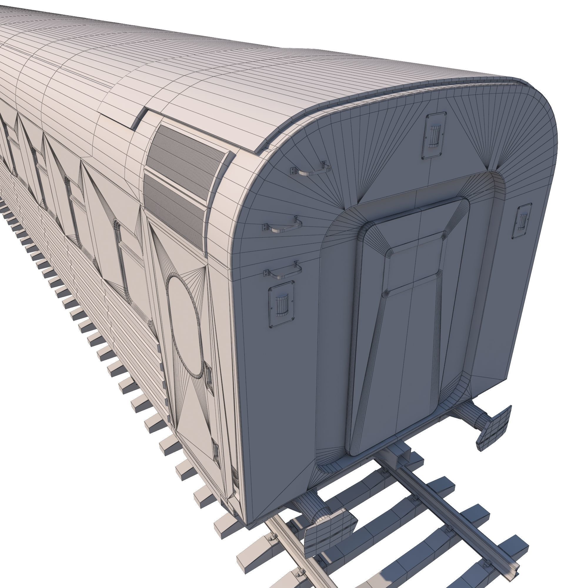 Coach Passenger Wagon Standart 3D model | CGTrader