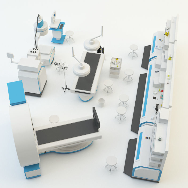 Lab equipment set 3 3D model | CGTrader