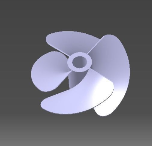 4 blade propeller 3D model 3D printable | CGTrader