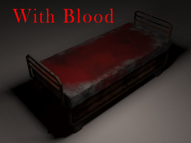 3D model Hospital bed horror - High Middle and low Poly VR / AR / low ...