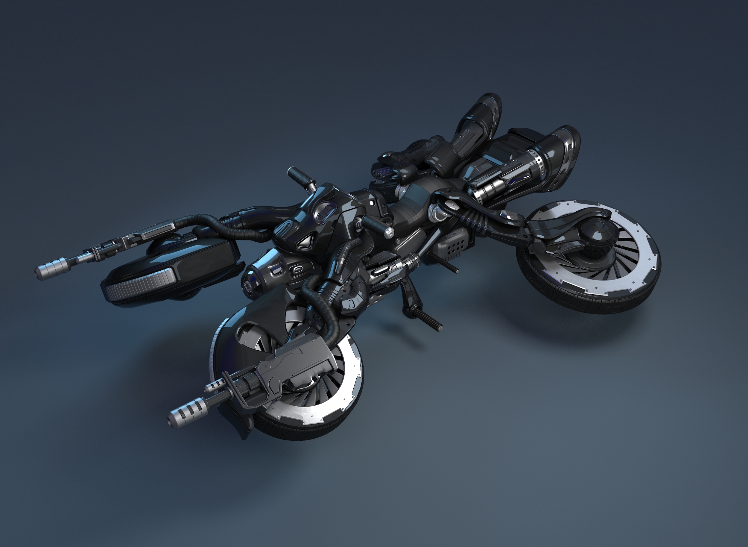 armed bike 3D model | CGTrader