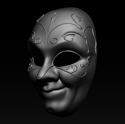 Venecian mask 01 3D model 3D printable | CGTrader