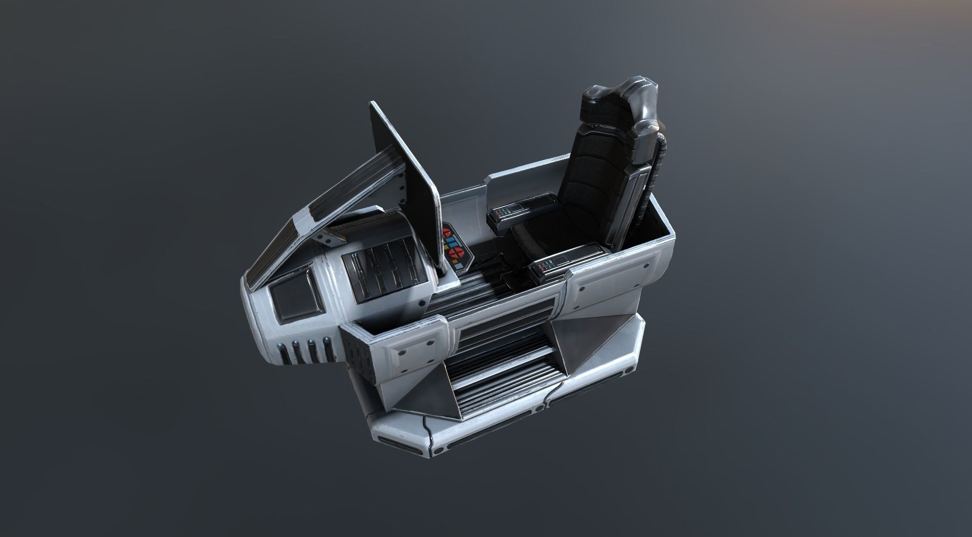 3D model Futuristic Terrain Walker Blue Version Rigged and Animated VR ...