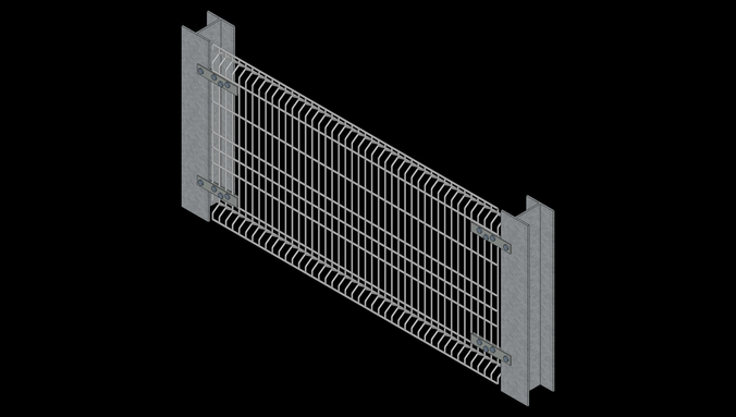 Metal Pedestrian Edge Restraint Barrier 3D model | CGTrader