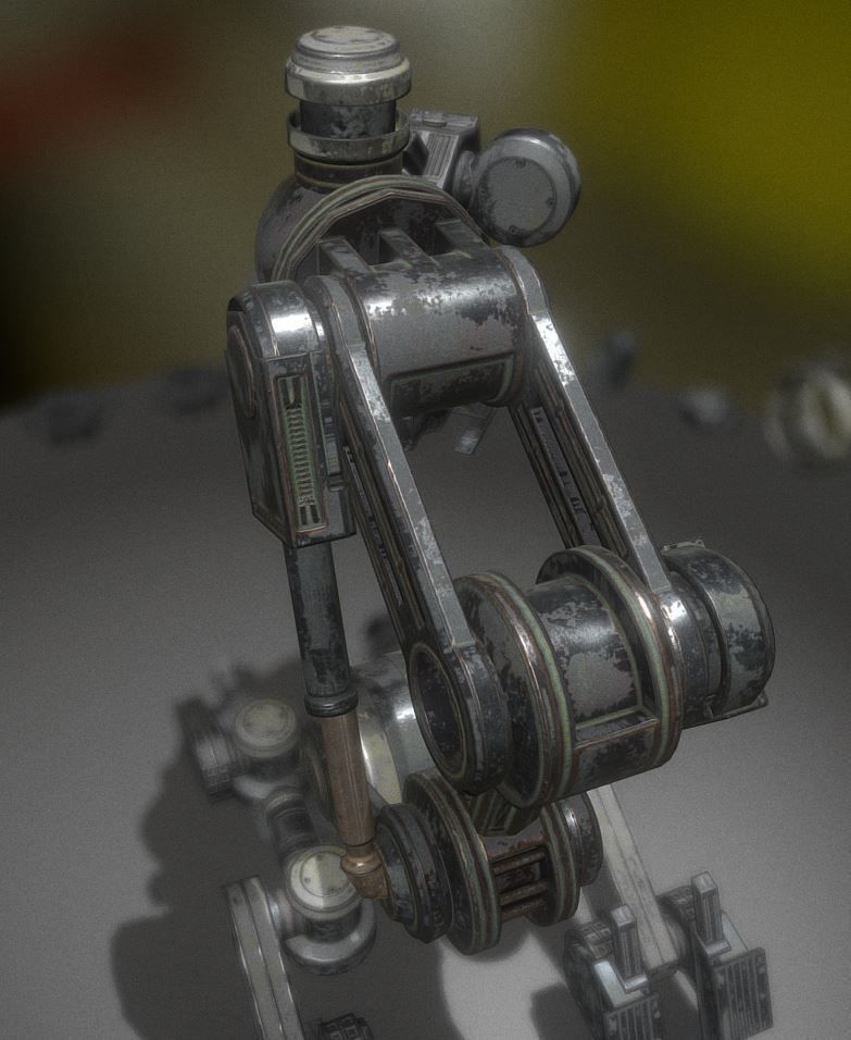 3D model The Walking Mech Neck Old Version VR / AR / low-poly rigged ...