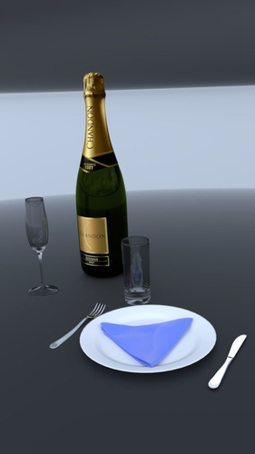 Table serving 3D model | CGTrader
