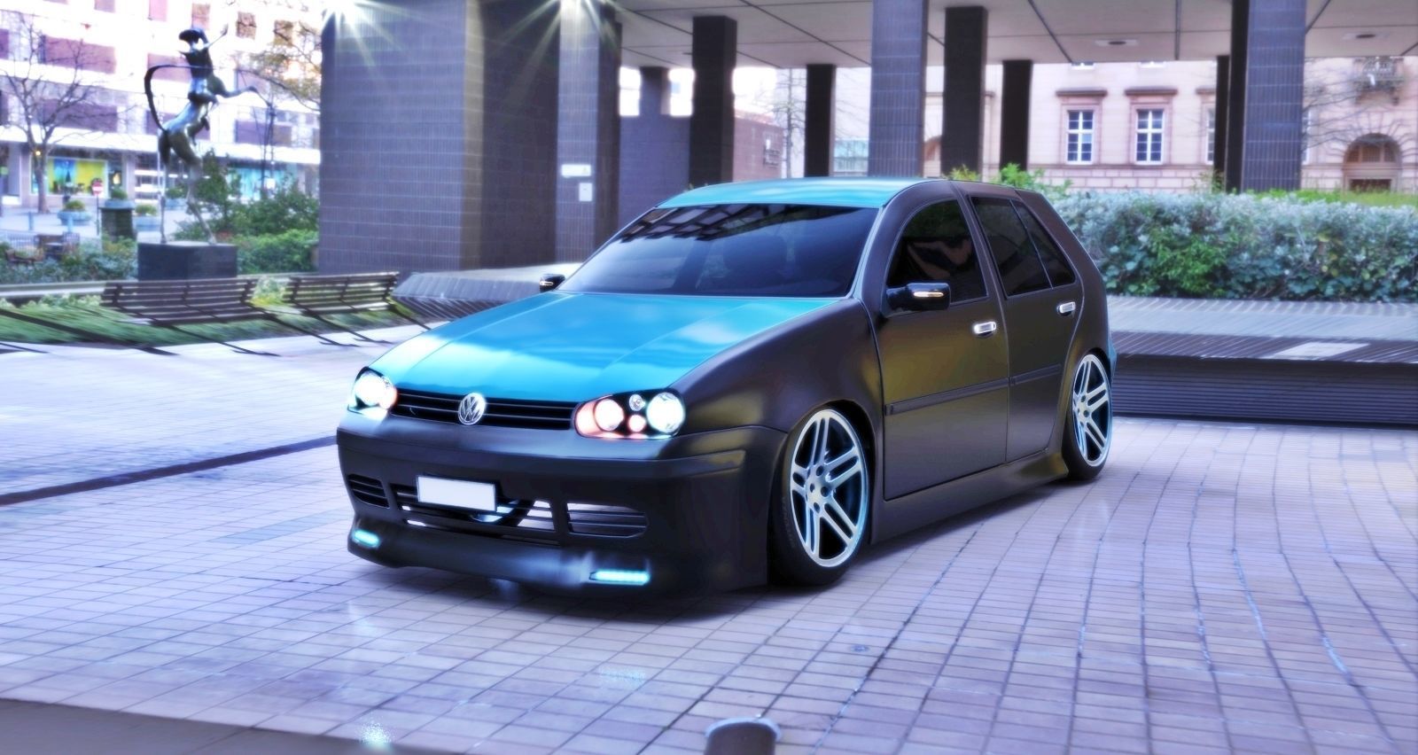 3D model Volkswagen VW MK Golf 4 R32 BlackEdition CustomTuning VR / AR ...