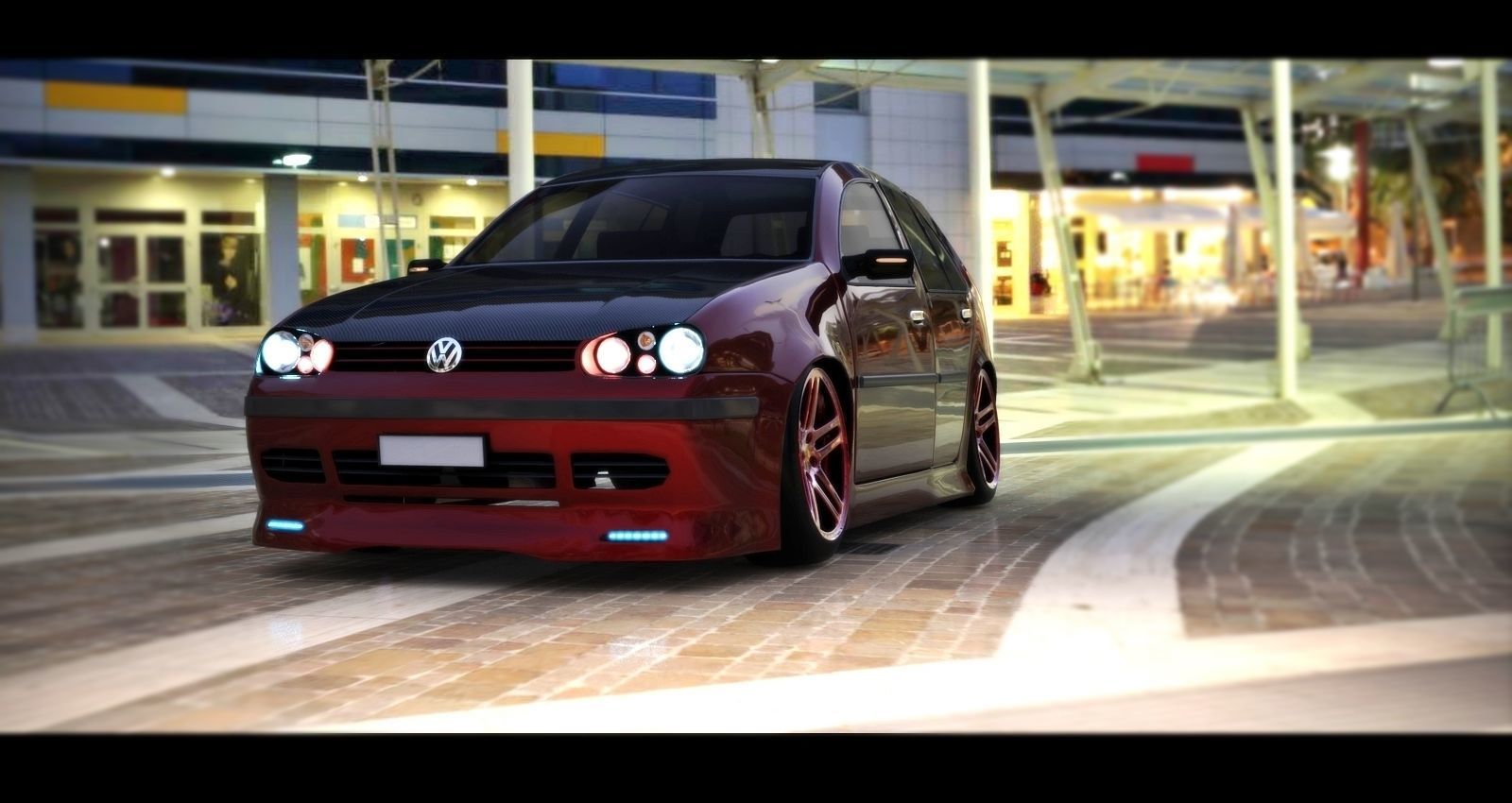 3D model Volkswagen VW MK Golf 4 R32 BlackEdition CustomTuning VR / AR ...