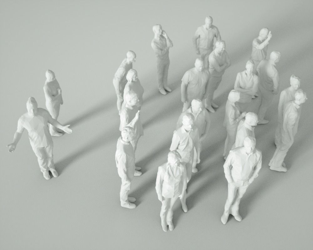3D model 21 Low Poly People VR / AR / low-poly | CGTrader