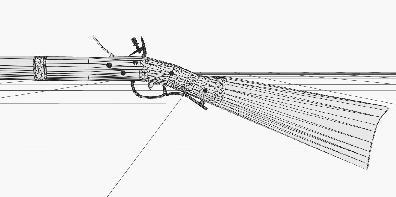 3D model Springfield rifle 1842 VR / AR / low-poly | CGTrader