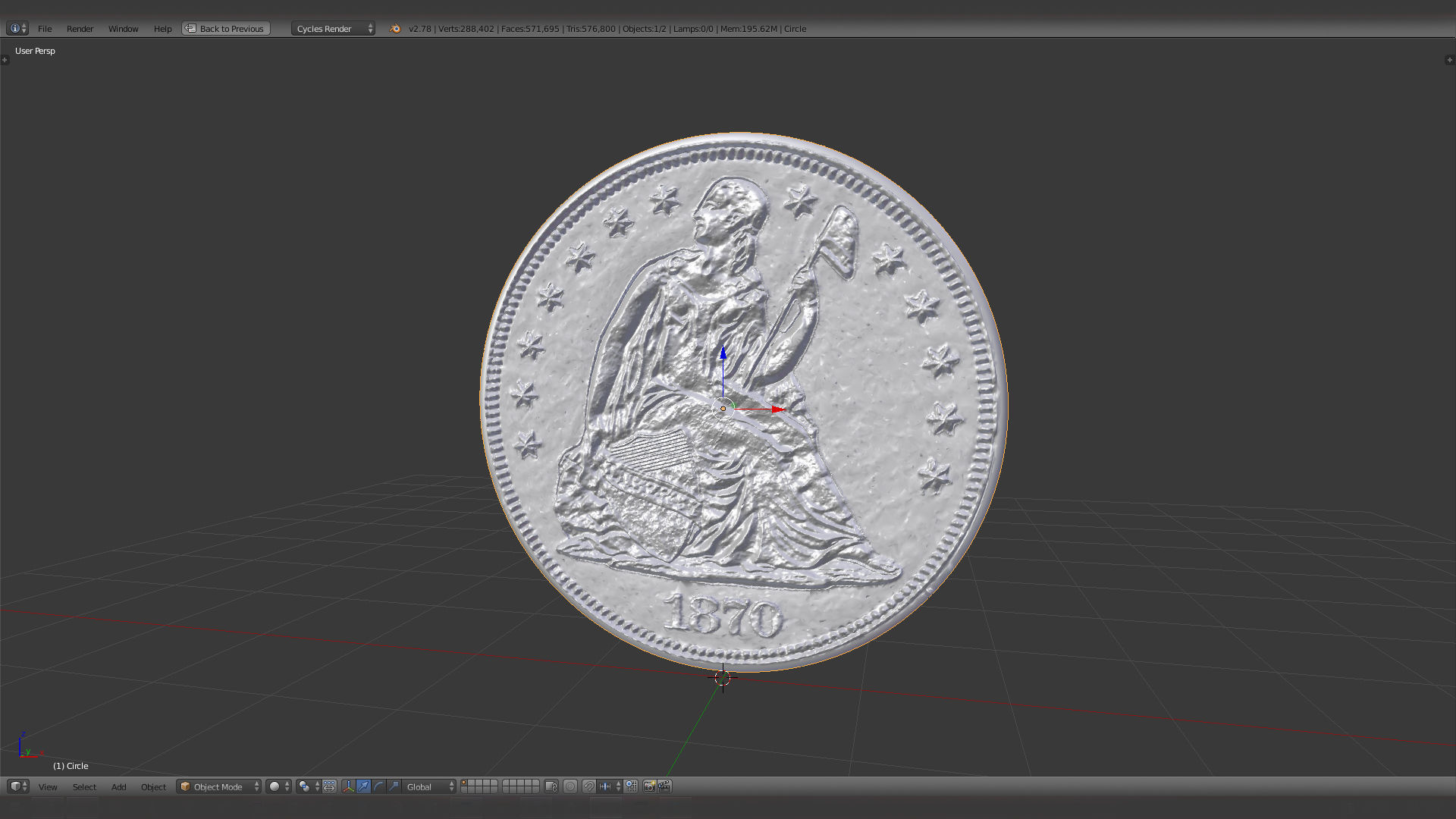 1870 S Seated Liberty Dollar US Coin 3D model 3D printable | CGTrader