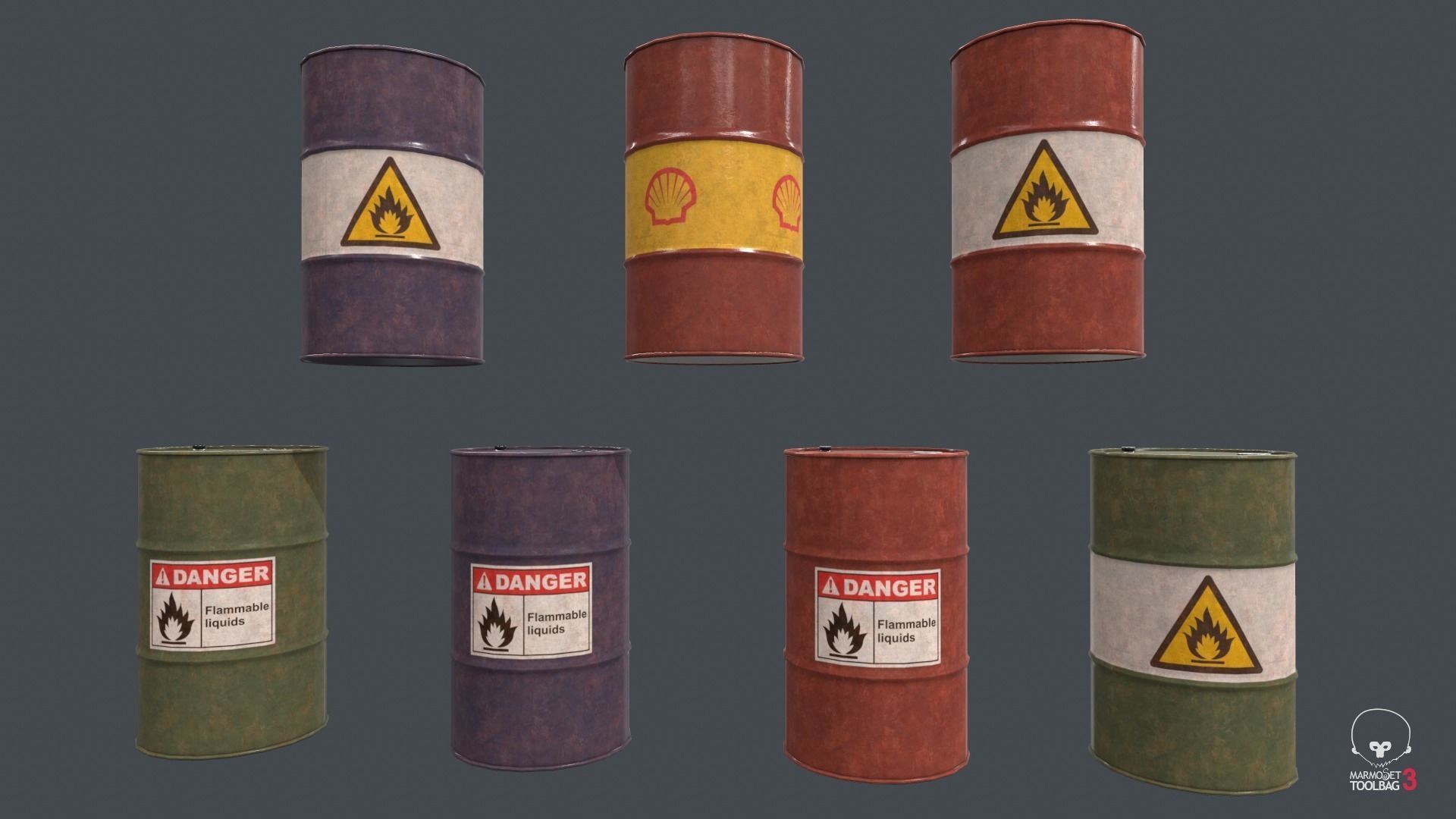 3D model Metal Barrel PBR Game Ready VR / AR / low-poly | CGTrader