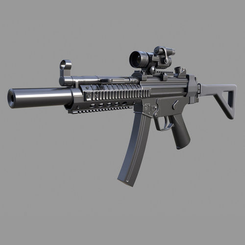Mp5 UMP High-Poly model 3D model | CGTrader