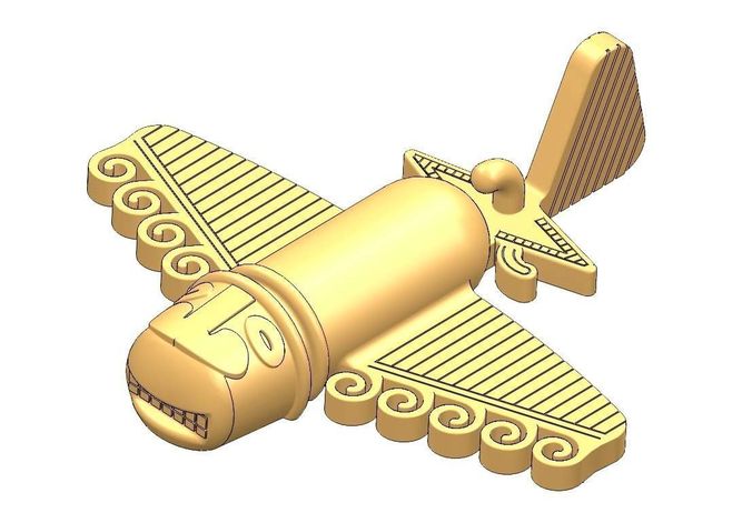 Columbian gold plane 3D model 3D printable | CGTrader