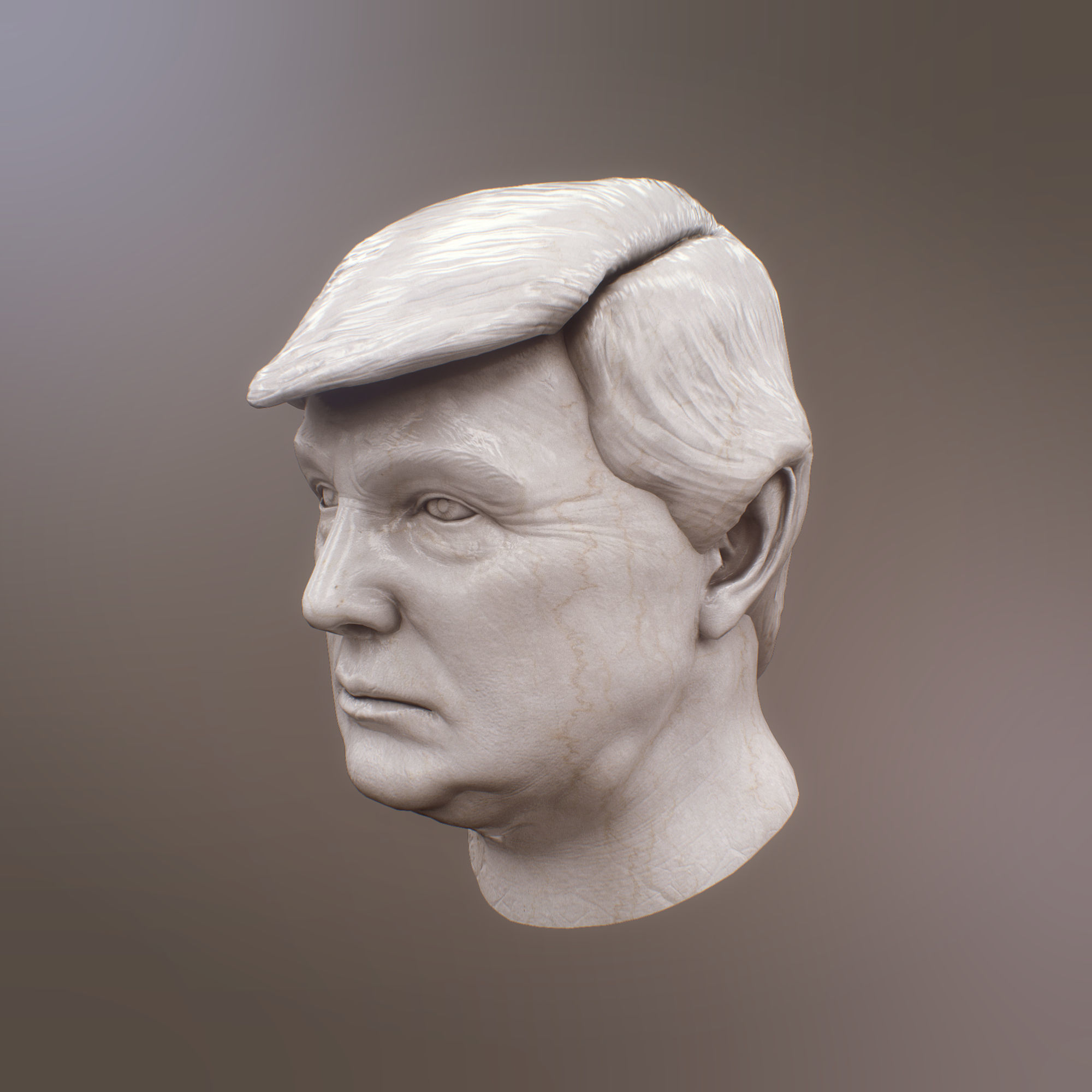 3D model Donald Trump bust VR / AR / low-poly | CGTrader