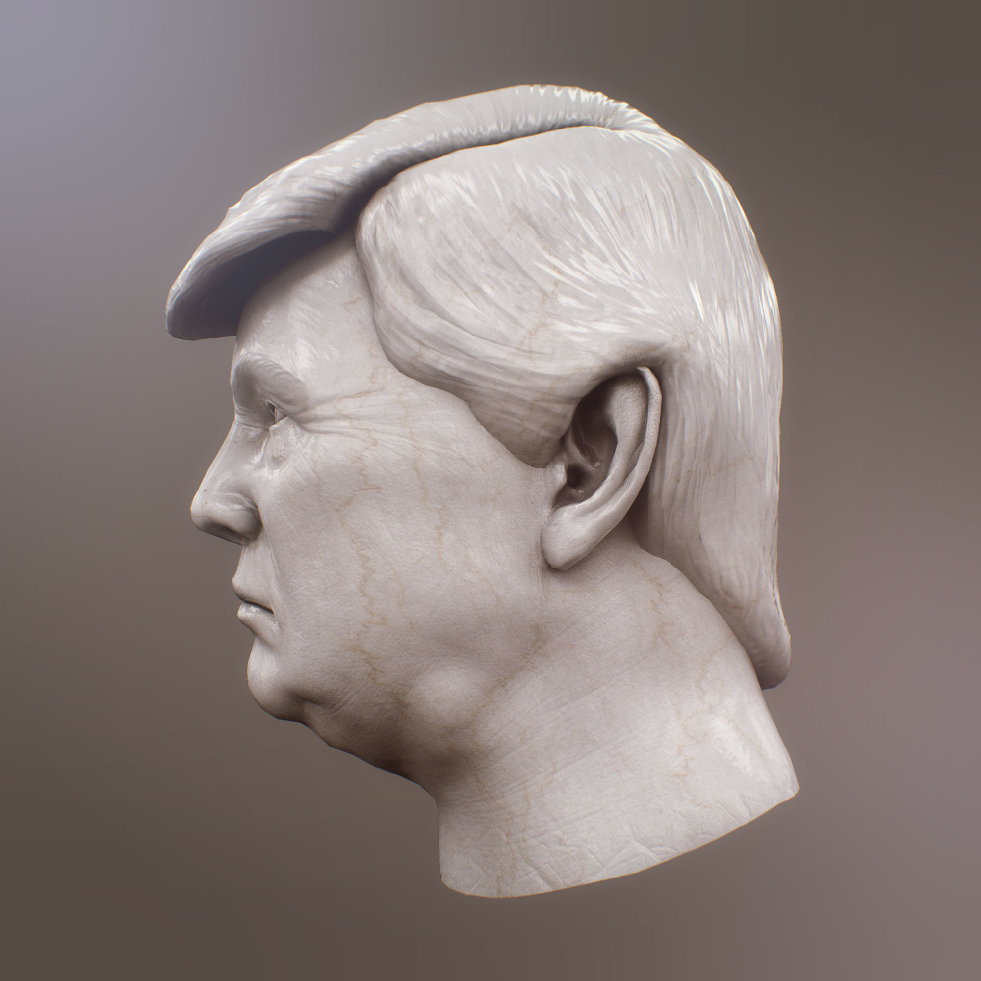 3D model Donald Trump bust VR / AR / low-poly | CGTrader