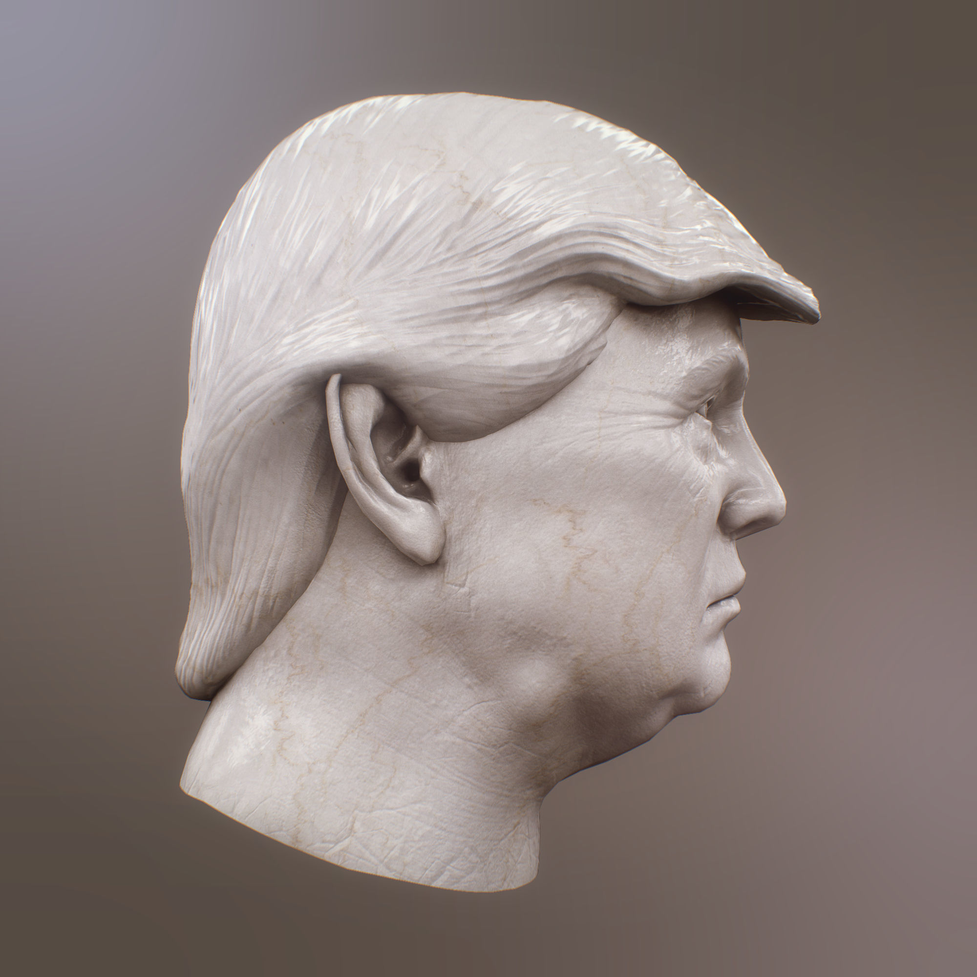 3D model Donald Trump bust VR / AR / low-poly | CGTrader