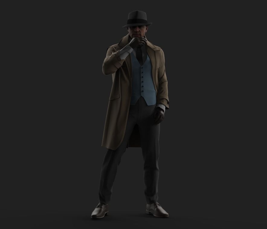 Noir Detective 3D model | CGTrader