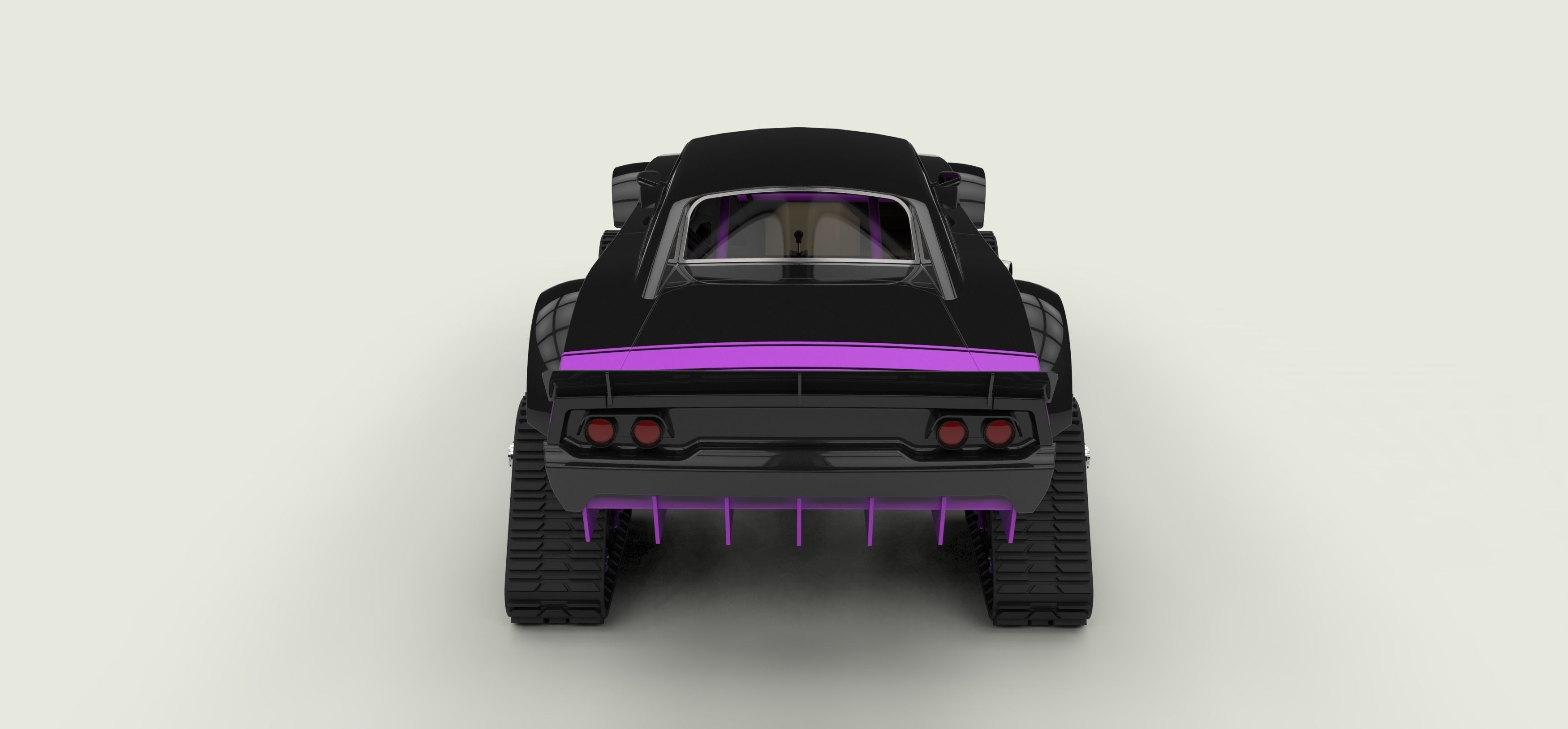 Dodge Charger with Mattracks Suspension tracks 3D model | CGTrader
