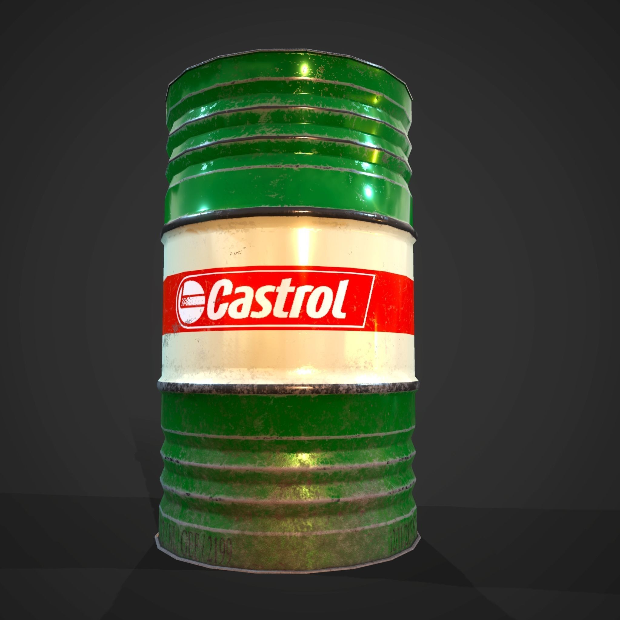 3D model Barrels Castrol PBR VR / AR / low-poly | CGTrader