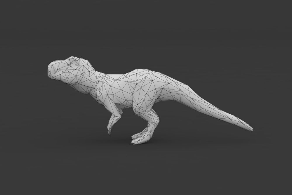 3D model Low Poly Dinosaurs Trex Rex Reptile Dino VR / AR / low-poly ...