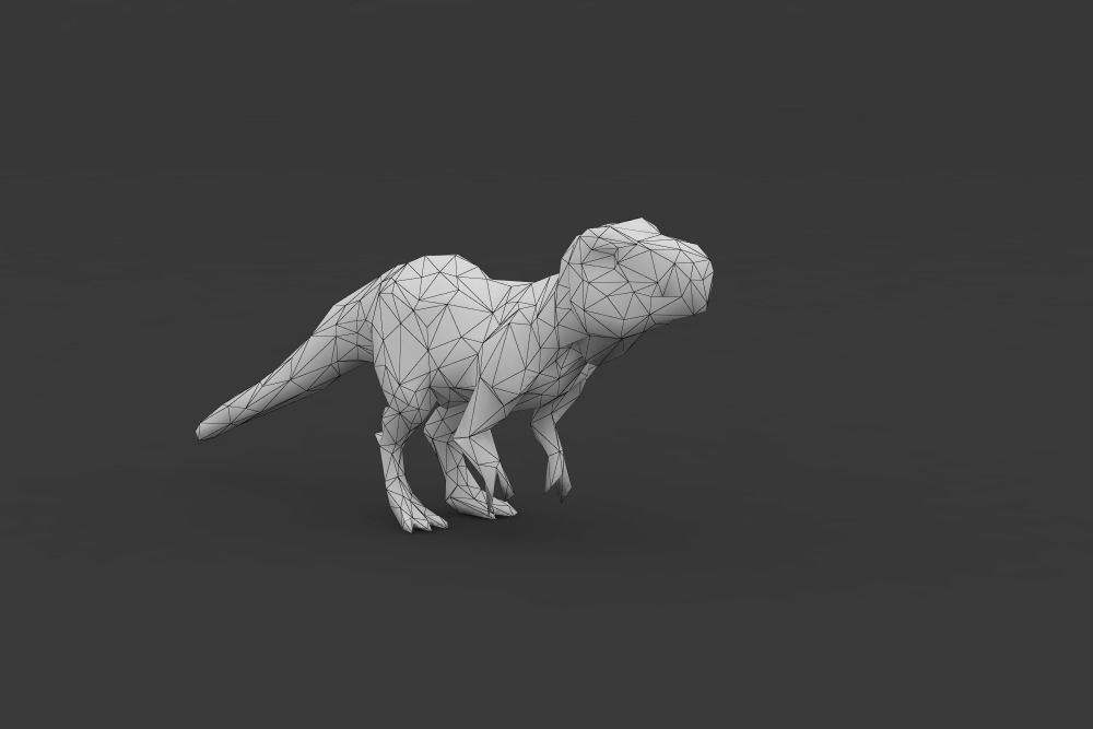 3D model Low Poly Dinosaurs Trex Rex Reptile Dino VR / AR / low-poly ...