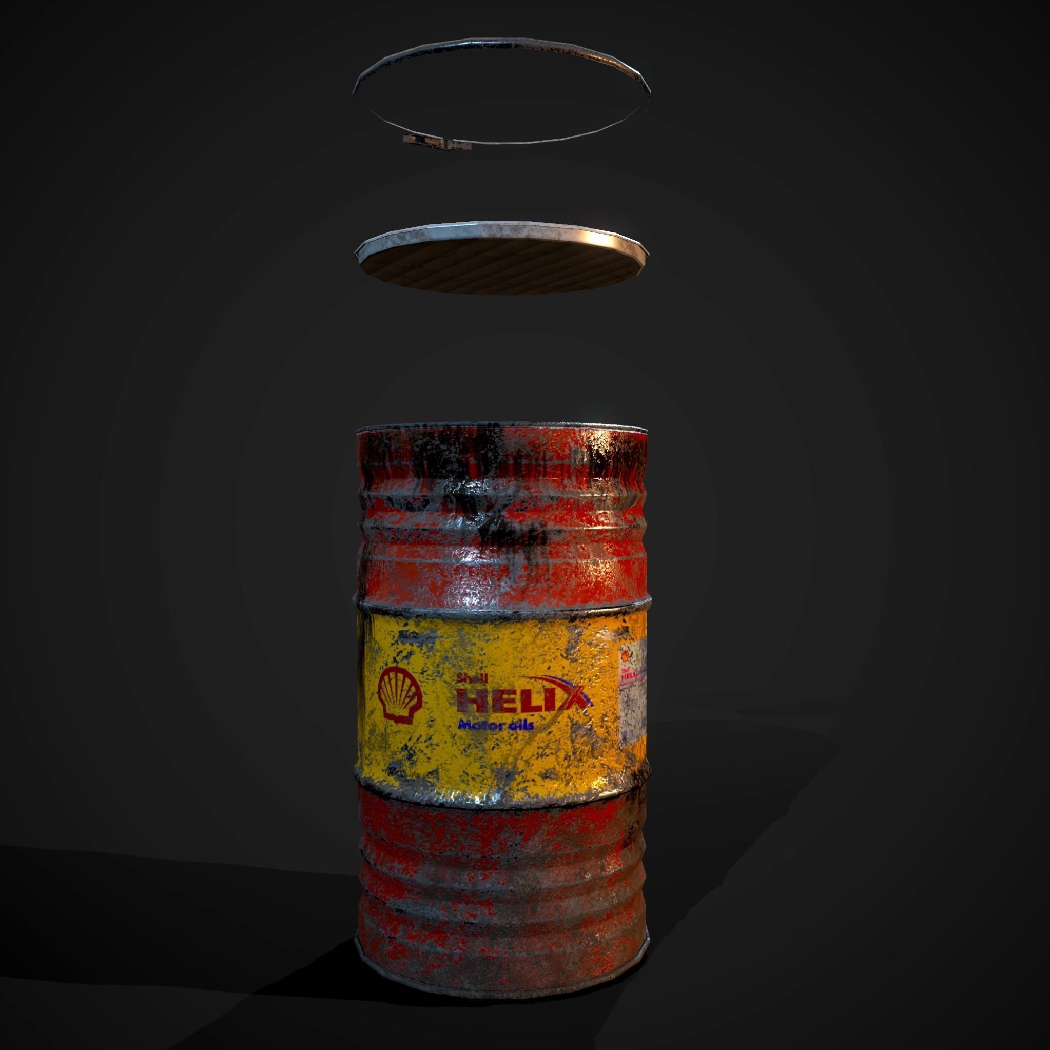 3D model Barrels Shell helix PBR VR / AR / low-poly | CGTrader