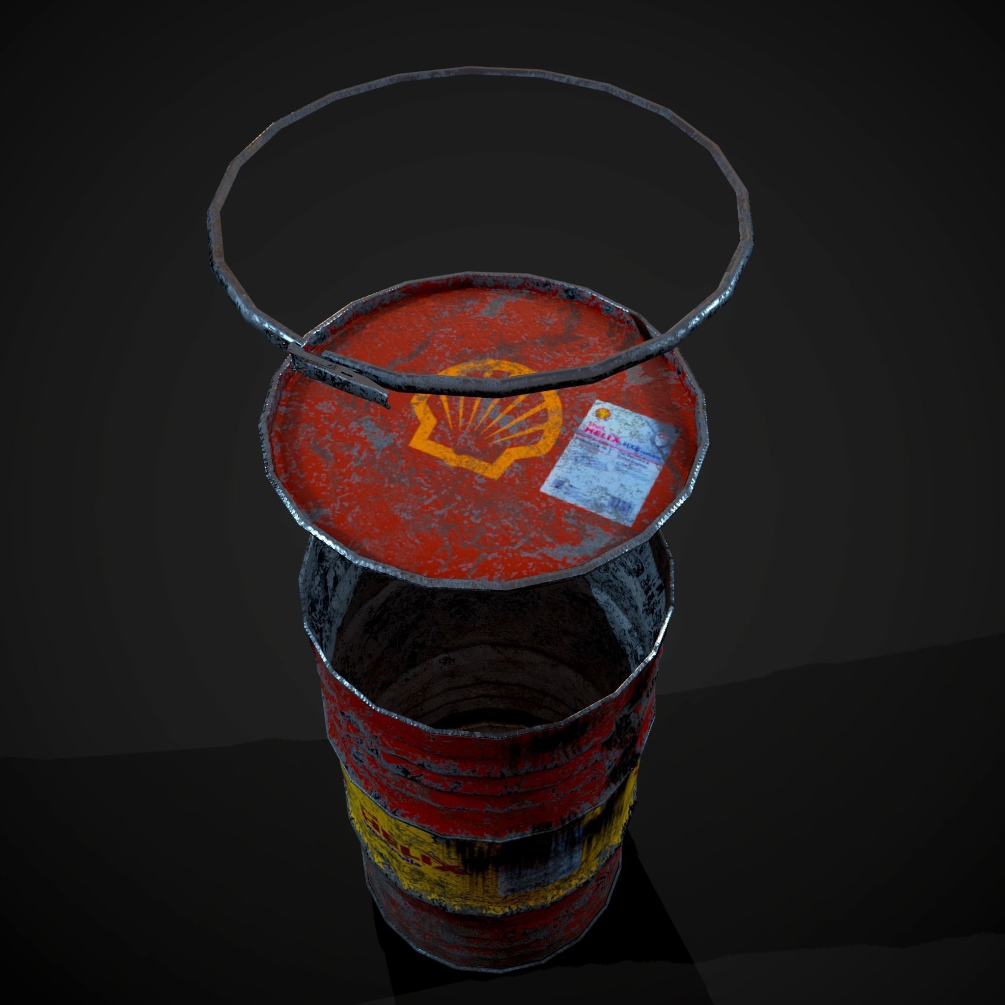 3D model Barrels Shell helix PBR VR / AR / low-poly | CGTrader