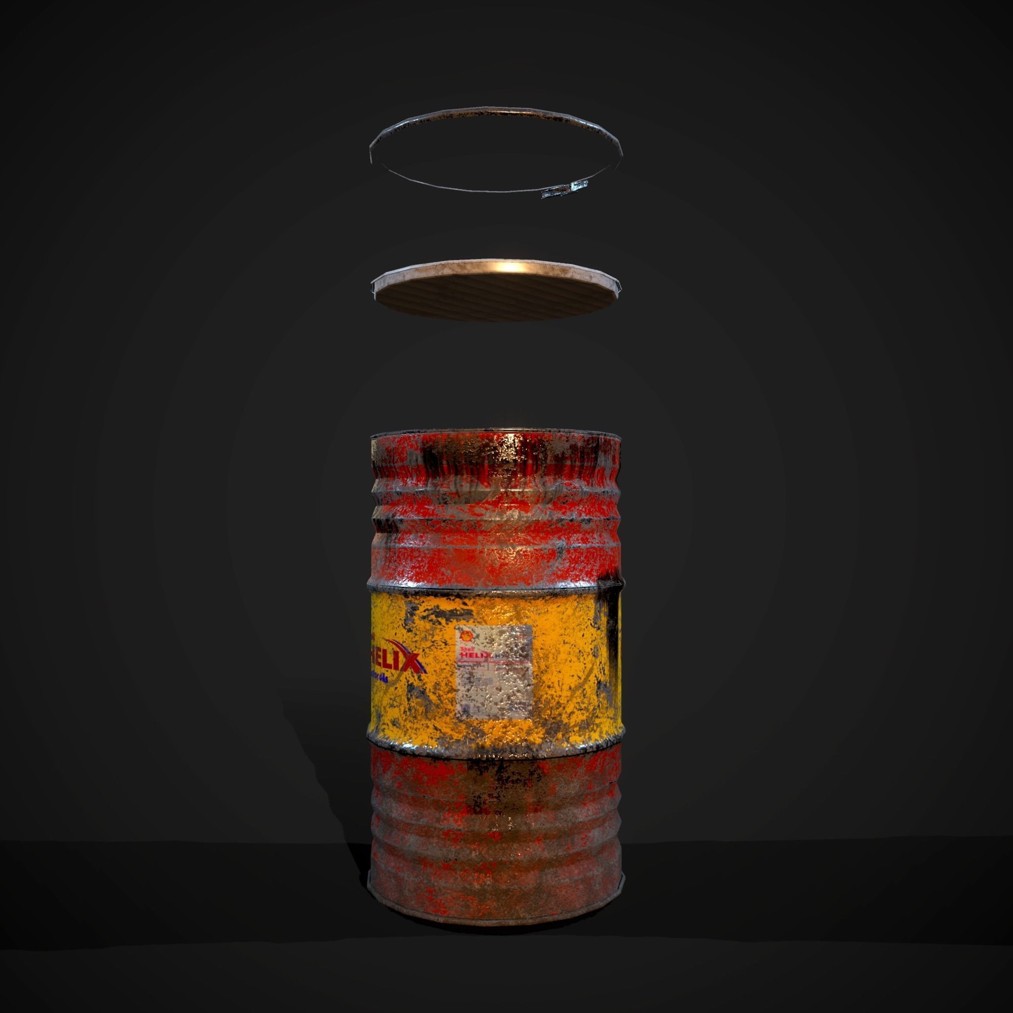 3D model Barrels Shell helix PBR VR / AR / low-poly | CGTrader
