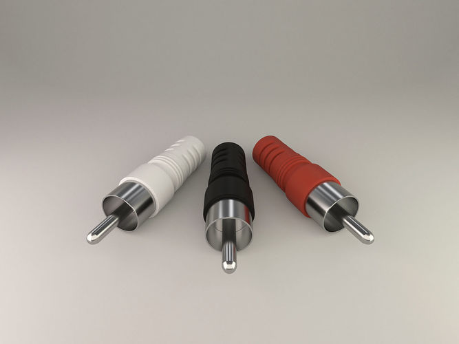 plug RCA 3D model | CGTrader