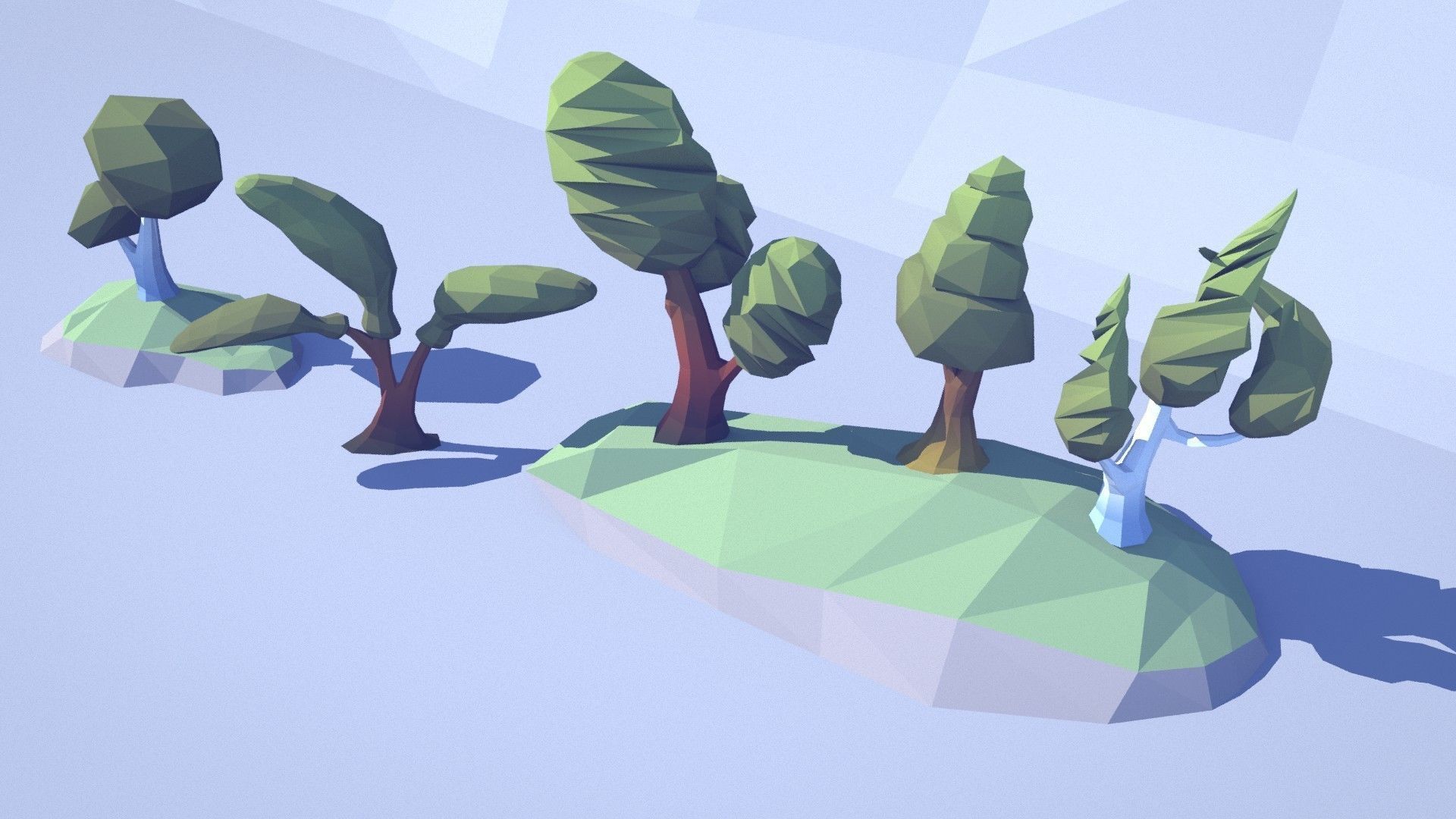 3D model Cartoon Low Poly Forest Pack VR / AR / low-poly | CGTrader