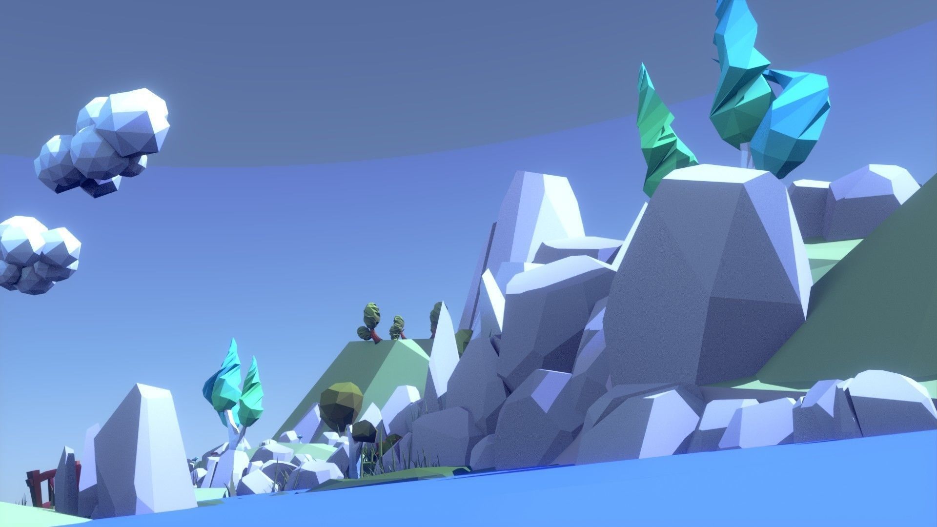 3D model Cartoon Low Poly Forest Pack VR / AR / low-poly | CGTrader