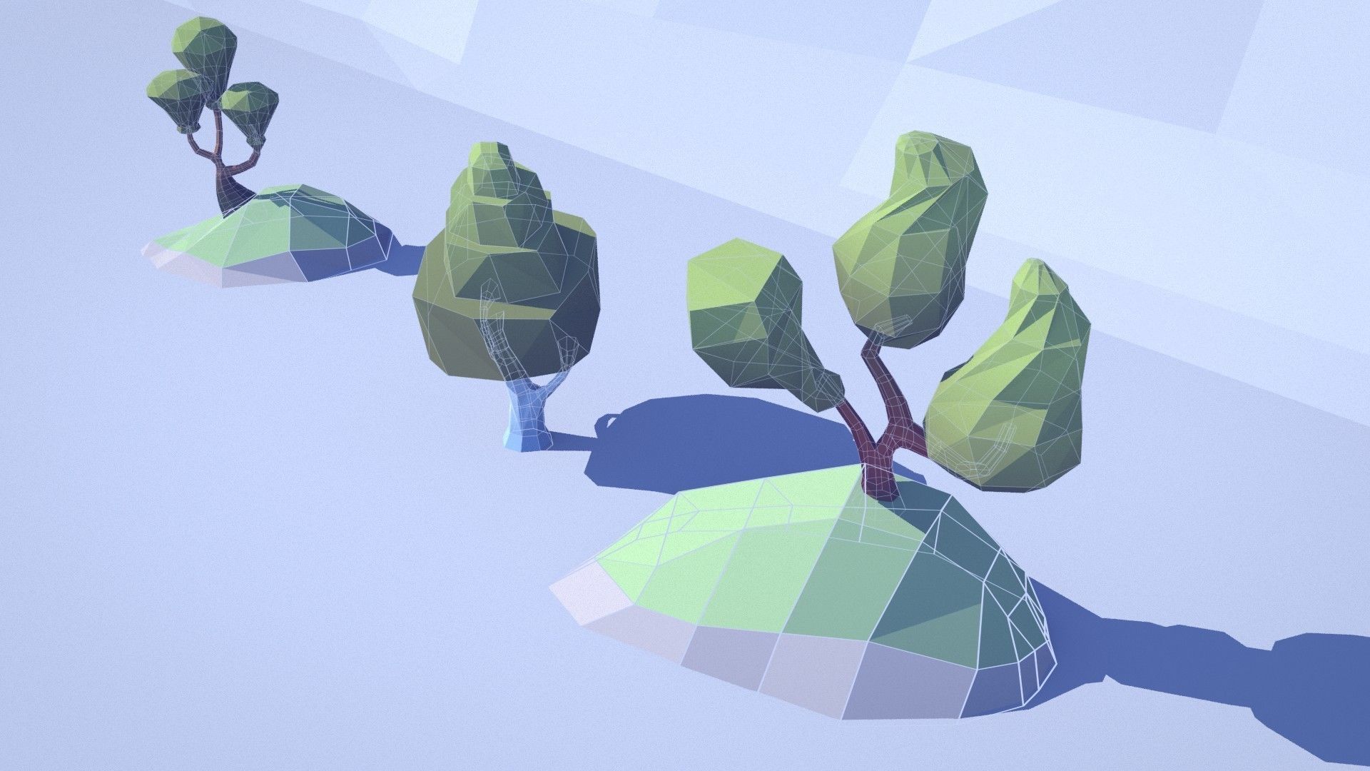 3D model Cartoon Low Poly Forest Pack VR / AR / low-poly | CGTrader