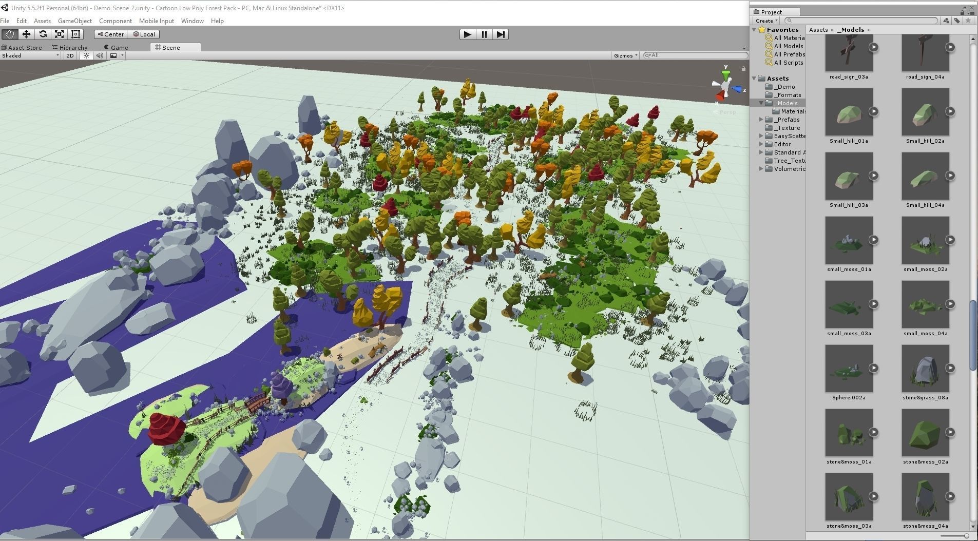 3D model Cartoon Low Poly Forest Pack VR / AR / low-poly | CGTrader